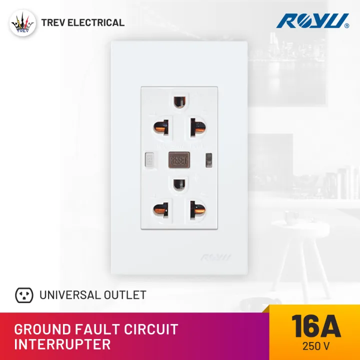 TREV ELECTRICAL Royu Wide Series Duplex Ground Fault Circuit ...