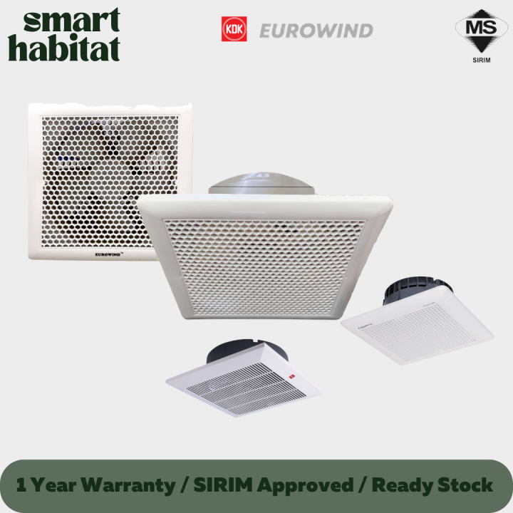 KDK / EUROWIND Ceiling Ventilation Fan 8"/10’’/12’’ Inches Ceiling ...