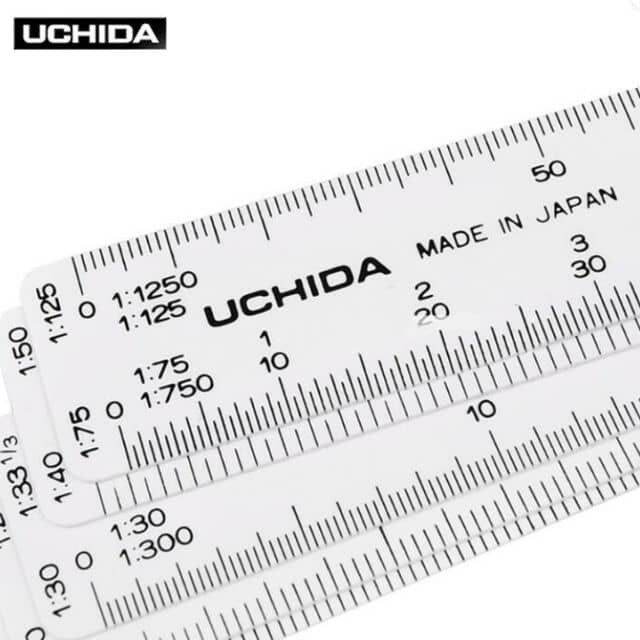 Japan Uchida Fan Shape Architects Scale Ruler | Lazada