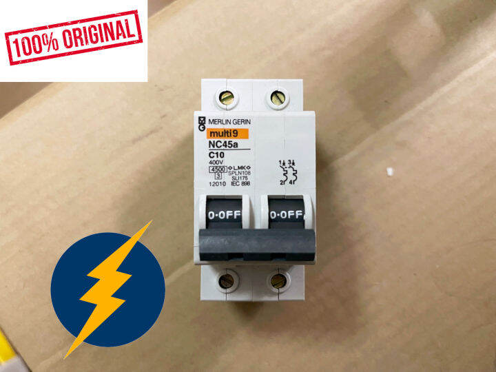 Merlin Gerin 12010 MCB - circuit breaker - NC45A - 2POLE - 10AMP - C ...