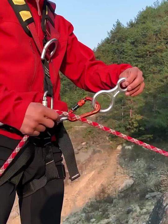 XINDA Rock Climbing Carabine 8shape Rigging Descender Aluminum Figure ...