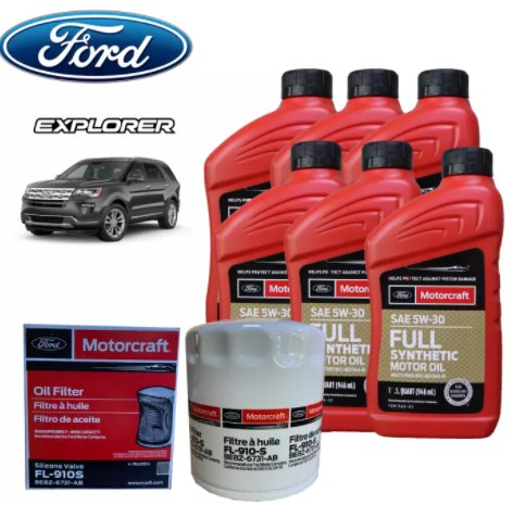 Motorcraft Fully Synthetic SAE 5W-30 Oil Change Bundle for Ford ...