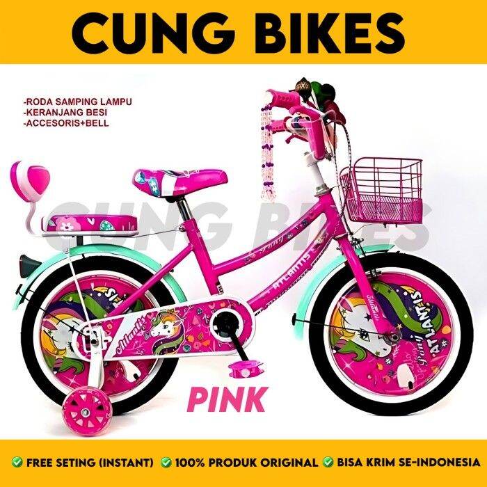 Sepeda Anak Perempuan 12 16 18 Inch ATLANTIS KUDA PONI LITTLE PONY ...