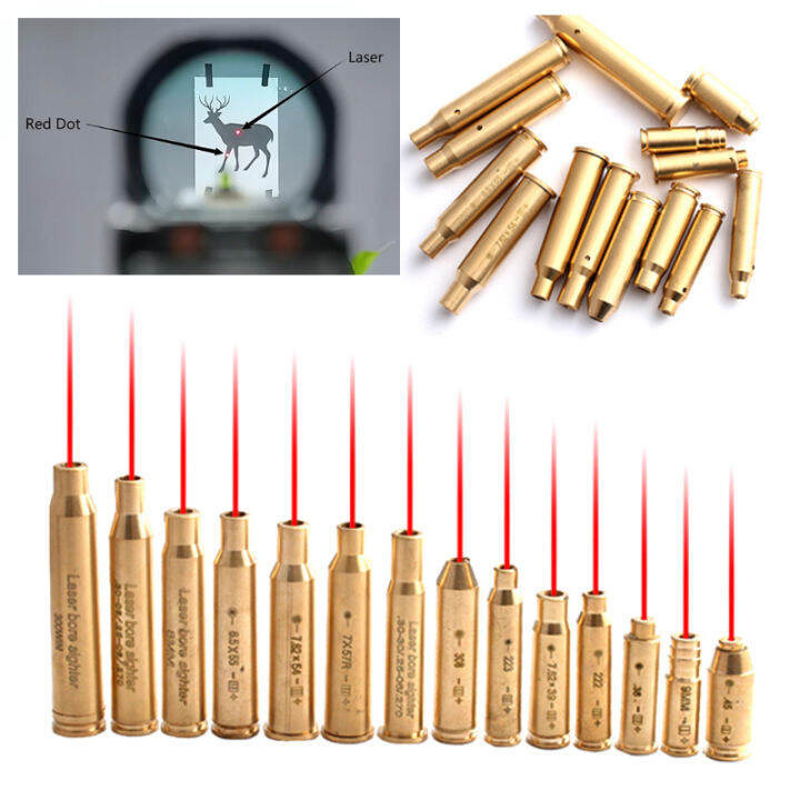Taaisan Tactical Red D/ot Si/ght G/un Las/er Pointer Brass Cal Car/tri ...