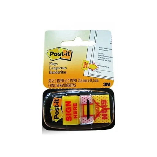 3M POST IT FLAG [SIGN HERE] 680-9 STICKER SIGN | Lazada