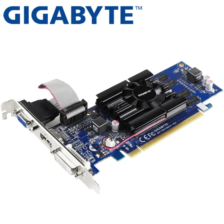 1 GIGABYTE การ์ด Original G210 1GB 64Bit GDDR3กราฟิกการ์ด Nvidia Geforce GPU เกม Dvi VGA ใช้ ...