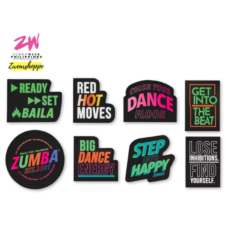 Zumba Happy Stickers 8 unique stickers per sheet (1PC) | Lazada PH