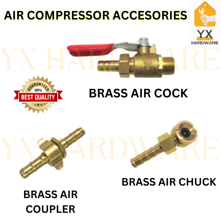 Universal Brass Air COCK/CHUCK/COUPLER Ball Valve Shut-Off Drain Cock ...