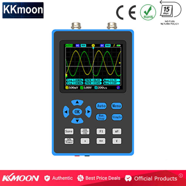 DSO2512G 120M Bandwidth Portable Handheld Dual Channel Oscilloscope 2.8 ...
