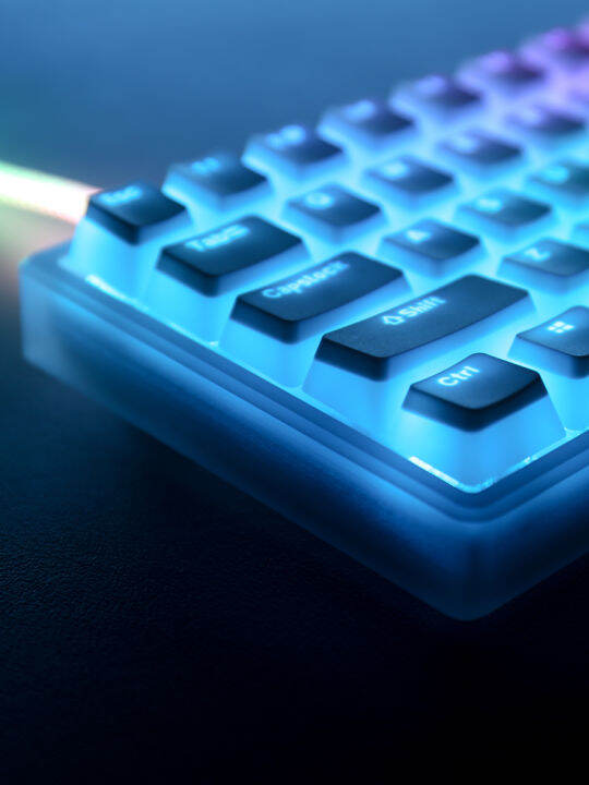 129Keysset OEM Keycap Pudding Color Blackwhite Pierced Led For Many Rgb ...