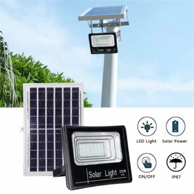25W Solar Led Outdoor Flood Light Street Lamp 25 Watts IP66 Waterproof ...