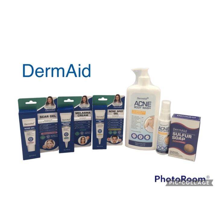 DermAid Acne Back Spray / Body Wash / Sulfur Soap / Scar Gel / Acne ...