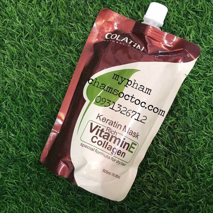 [Colatin] Hấp túi phục hồi Colatin Vitamin E – Keratin Mask 500ml ...
