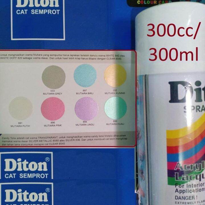 Pilox Pilok Cat Semprot Warna Pearl / Mutiara / MUTIARA COLOURS DITON Spray Paint Acrylic ...