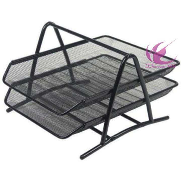 Rak Dokumen Susun 2 Paper Tray Document Tray 2 Tier | Lazada Indonesia