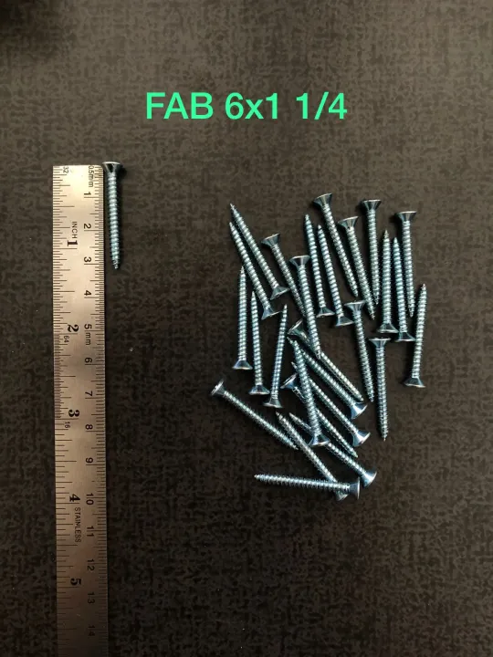 Sekrup FH FAB Tapping Screw Skrup 6x1 1/4 Baut Skrup (100pcs) Merk Lion ...