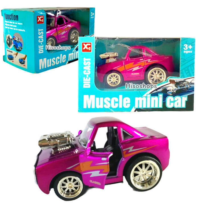 DIE-CAST Muscle mini car โมเดลรถแข่งมินิ โมเดลรถเหล็ก เปิดประตูได้ แบบ ...
