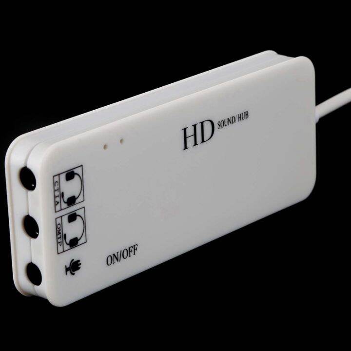 3 Port Usb 2.0 Hub External 7.1Ch Sound Card Headset Microphone Adapter ...