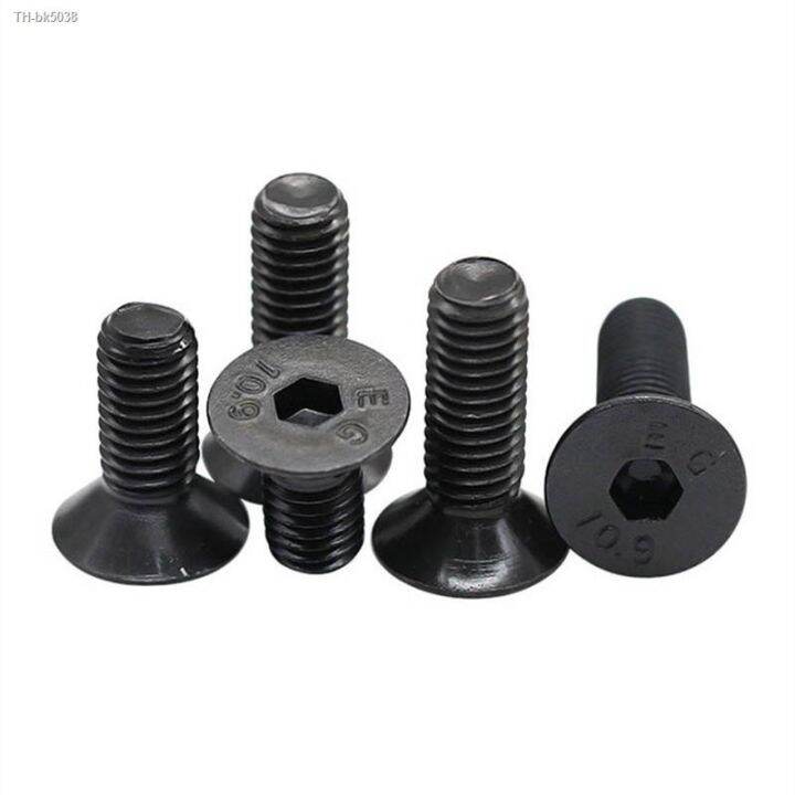 5/10/50pcs M1.6 M2 M2.5 M3 M4 M5 M6 M8 Black grade 10.9 steel GB70.3 Hexagon Hex Socket Head ...