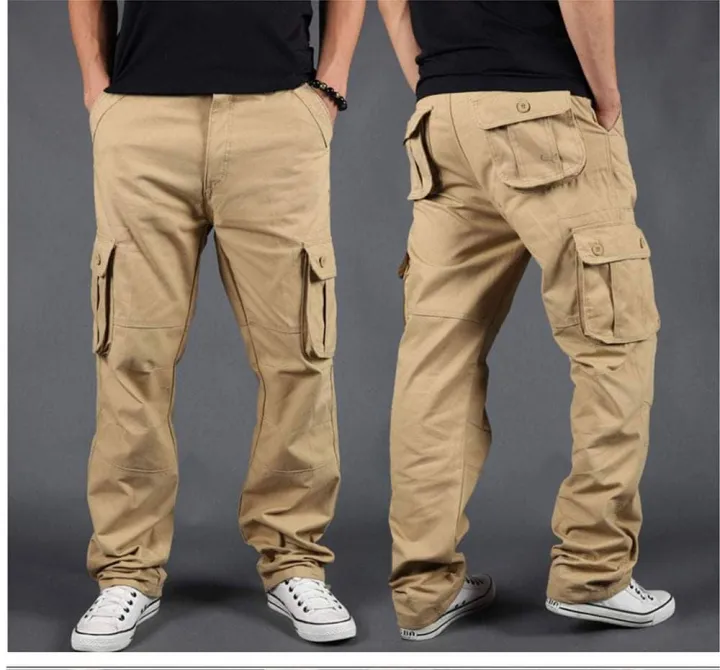 Men’s 6 pocket cargo pants Side Pocket | Lazada PH