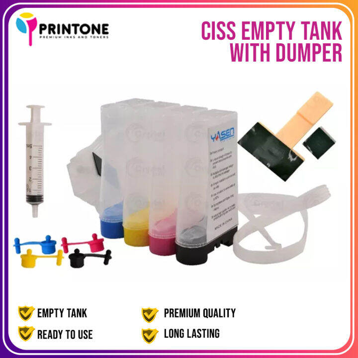 CISS Canon Empty Tank with Dumper | CMYK Ink Tank | Ink Cartridge for ...