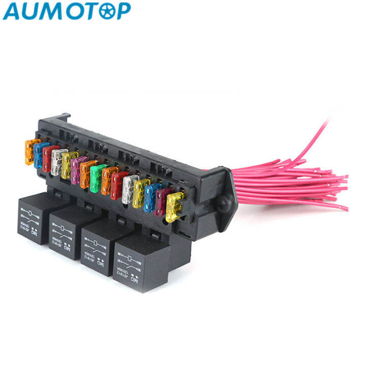 15-way Wire Fuse Block Box with Fixing Stand for Organized and ...