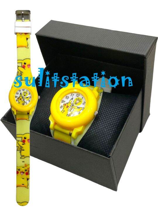 POKEMON PIKACHU BOY CHARACTER FASHION ANALOG ROTARY KIDS HAND WRIST ...