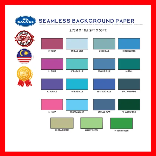 Savage Seamless Background Paper 2.72M x 11M (9ft x 36ft) Available In ...