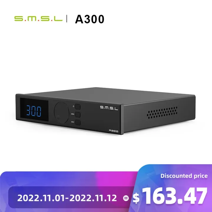 SMSL A300 Hi-res Bluetooth 5.0 Power Amplifier 2.1 audio system 165W*2 ...
