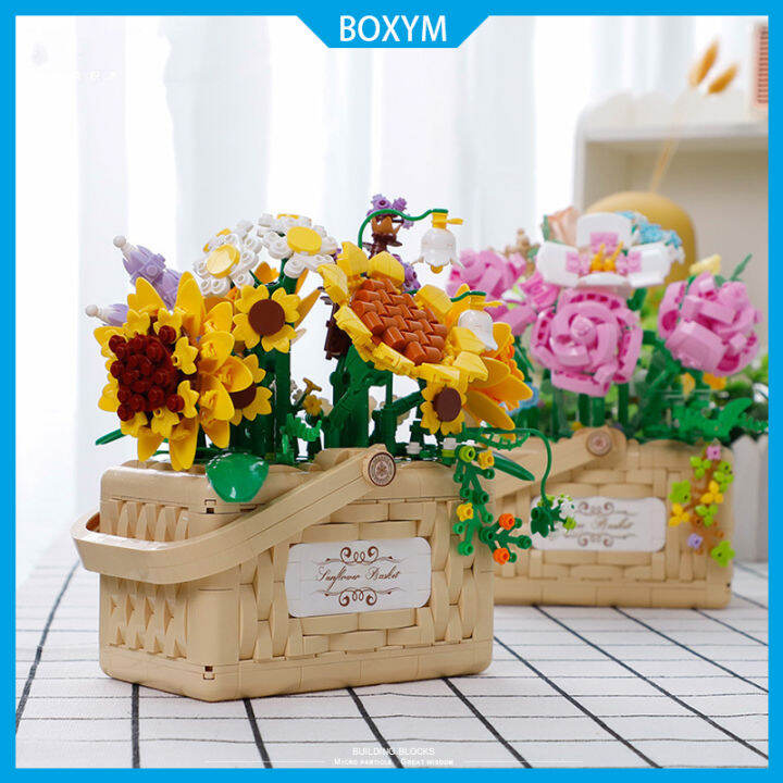 Building Block Flowers / Bouquet Gift / DIY Blok Bricks Keranjang Bunga ...