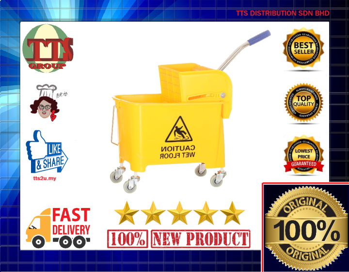 TTS-20LTR HEAVY DUTY MOPPING CART MINI MOP BUCKET WRINGER TROLLEY TTS ...