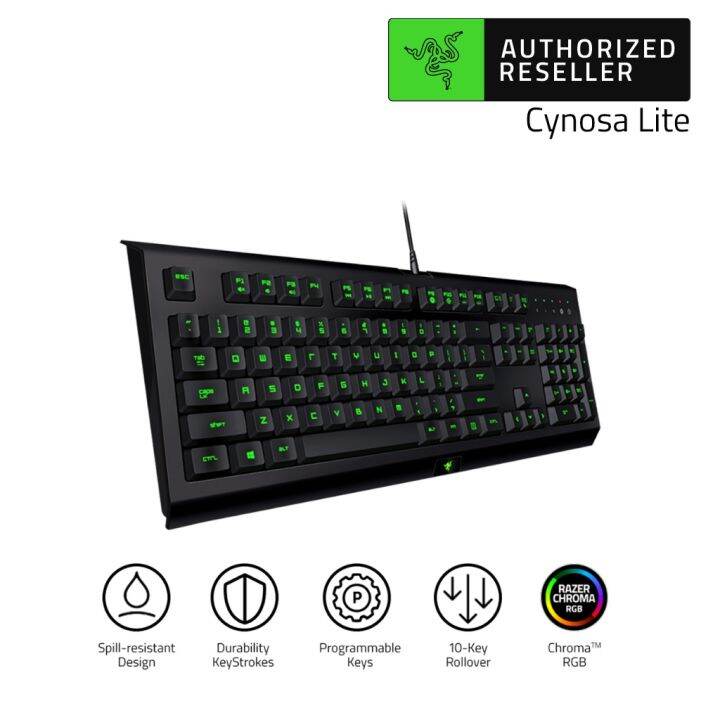 Razer Cynosa Lite Single Zone Chroma RGB Backlighting Spill-Resistant ...