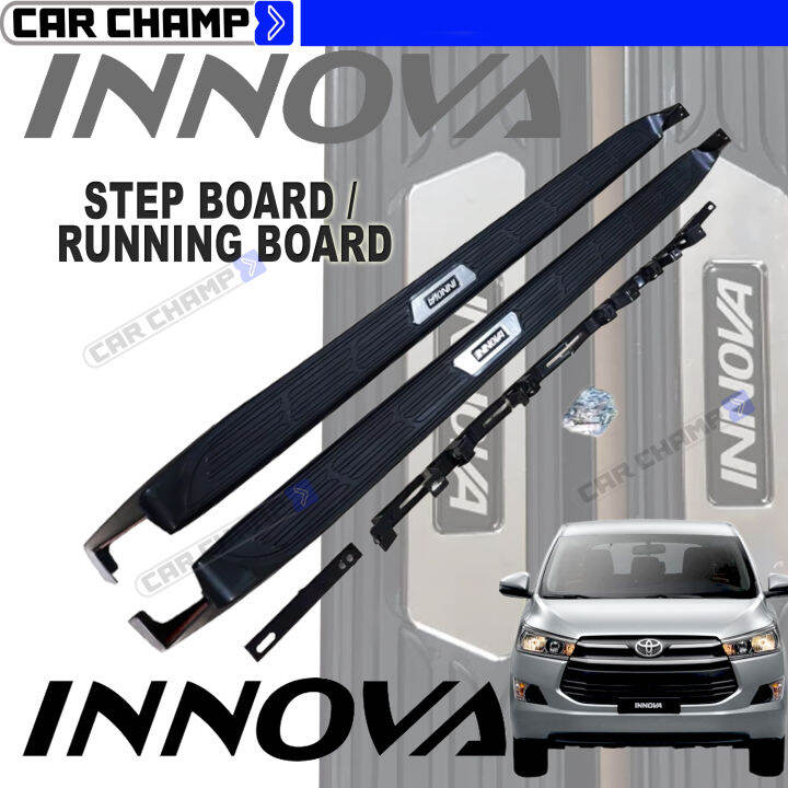 Toyota Innova 2016 to 2023 OEM BLACK / CHROME Step board 2017 2018 2019 ...