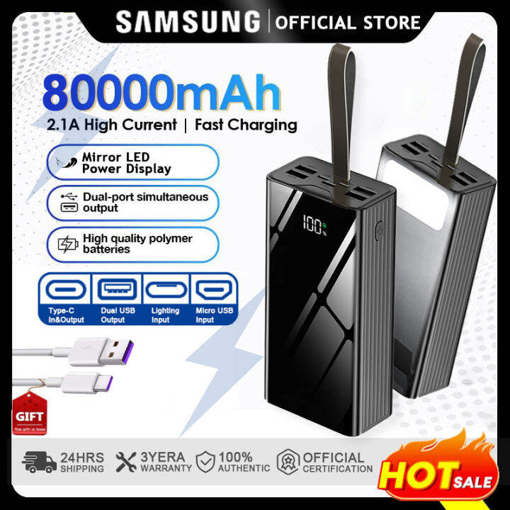 Samsung Original 80000mah Power Bank Fast Charging 22.5w Micro/ Type-C ...