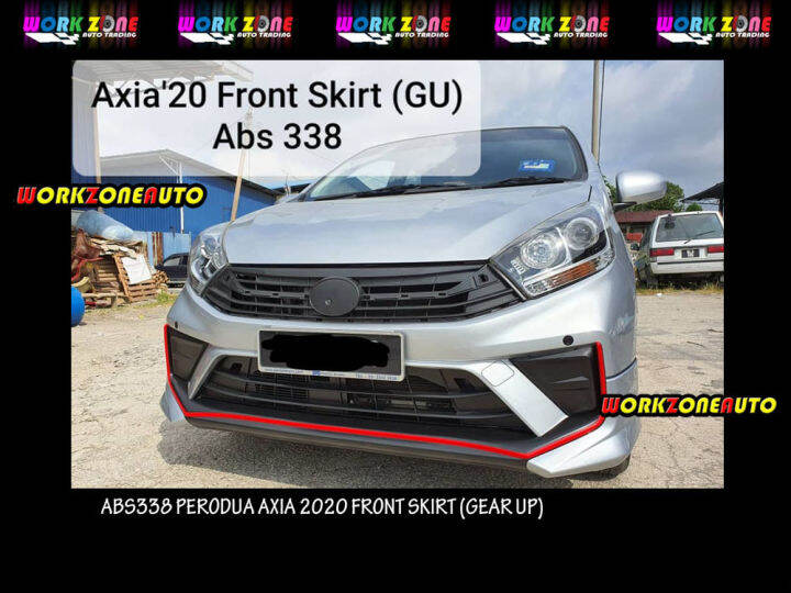 ABS338 Perodua Axia 2020 ABS Front Skirt (Gear Up) Body kit Bodykit ...