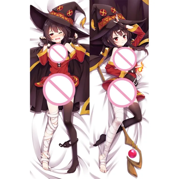 Anime Konosuba Lovely Megumin Printed Body Hugging Pillowcase Peack Skin Bedding Pillow Cover