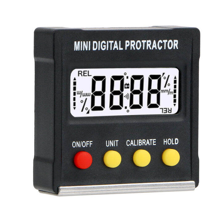 Mini Digital Protractor Inclinometer Measuring Tools 360 Degree Electronic Level Box Magnetic ...