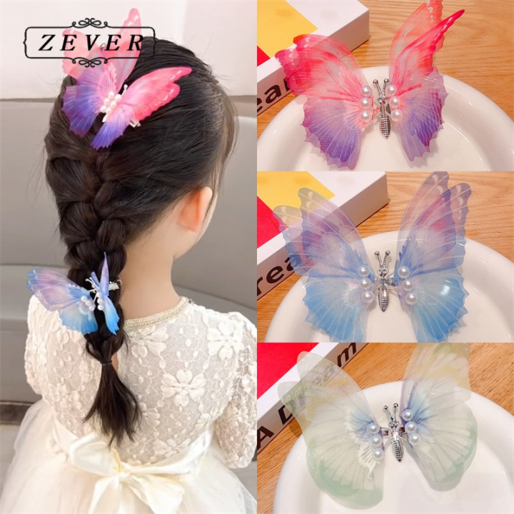 【zever】กิ๊บติดผมลายผีเสื้อสีสันสดใสสำหรับเด็กผู้หญิง Th 6775