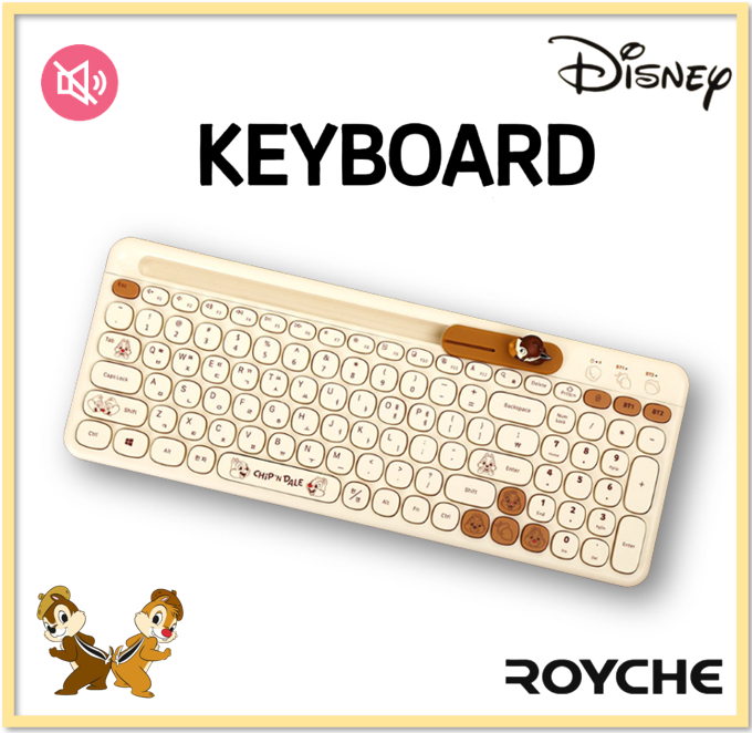 [ROYCHE] Chip&Dale Multi-Pairing Wireless Keyboard DSNY-TKB-A-CD ...