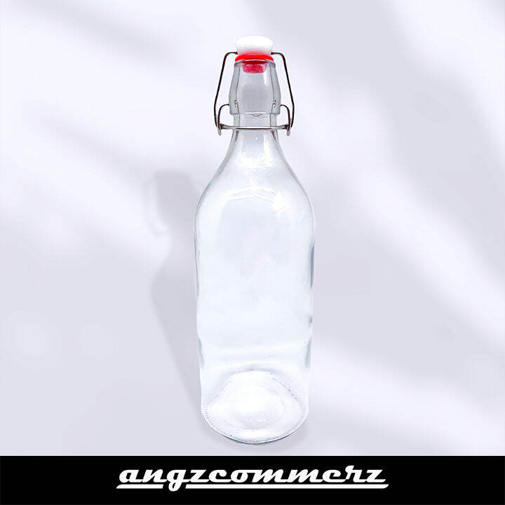 Botol Minum Kaca Penutup Tutup Swing Lid Snap Cap Bottle Clear Glass ...