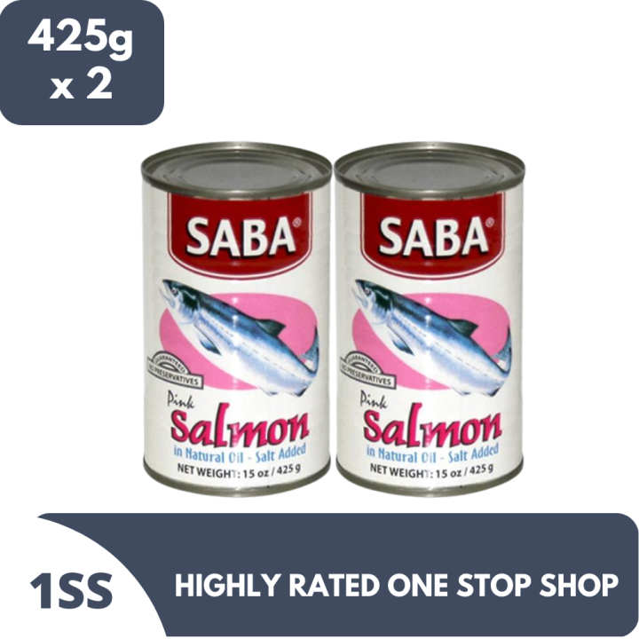 Saba Pink Salmon Natural Oil 425g x 2 | Lazada PH