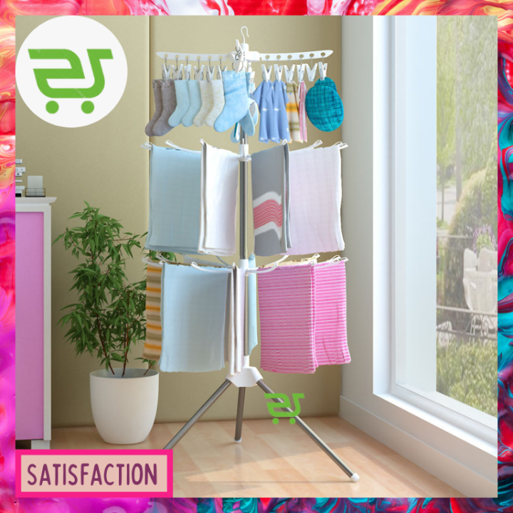 JDG.ph 360° Multiple Hanger Sampayan Aluminum Wet Clothes Dry Clothes ...