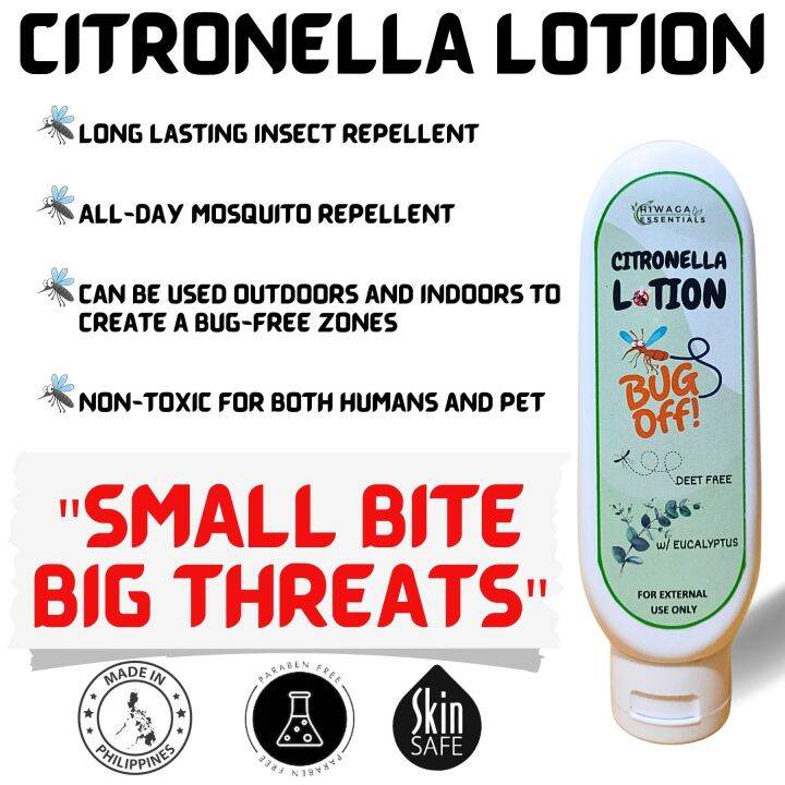 Original Citronella Lotion 100ml by Hiwaga Essential 100% Insect and ...