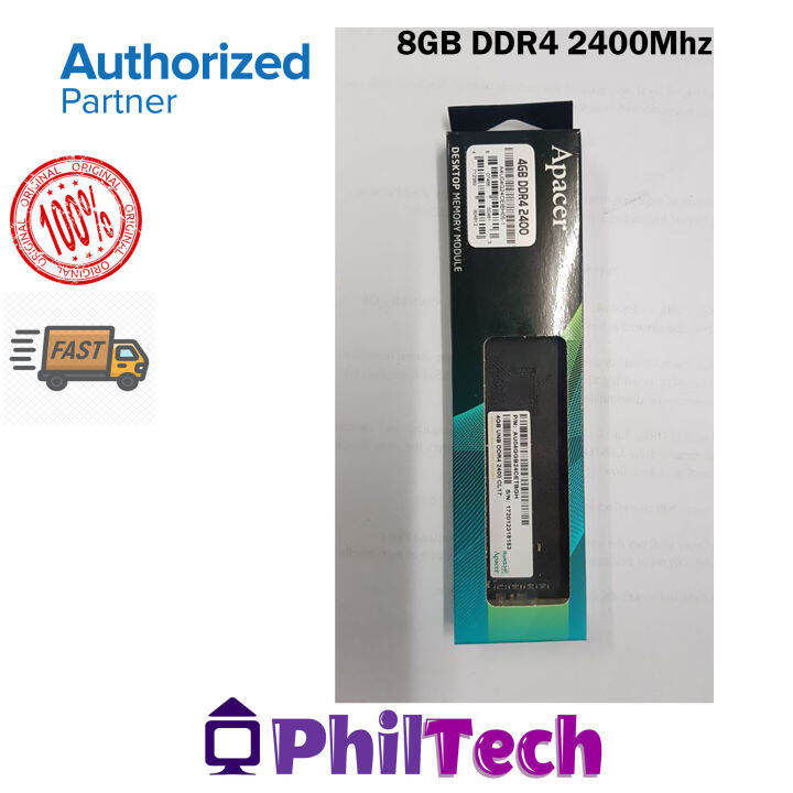 Apacer 8Gb DDR4 2400MHZ For Desktop RAM | Lazada PH