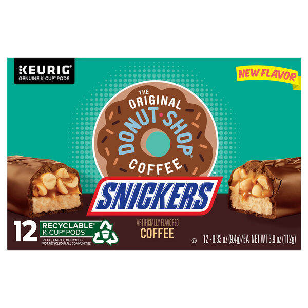 The Original Donut Shop Snickers Flavored Light Roast 12 Keurig K
