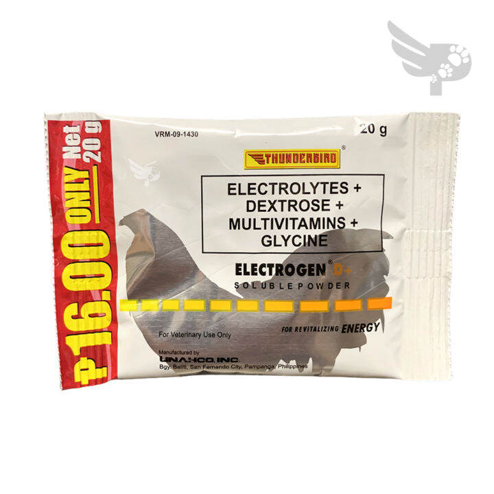 Electrogen 20g -sold per 3 sachet - Thunderbird - plt - petpoultryph ...