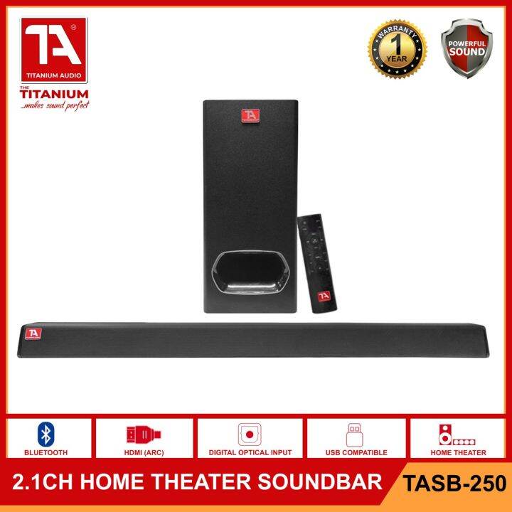 Titanium Audio TASB 250 Sound bar with Subwoofer / Titanium Audio 2.1 ...