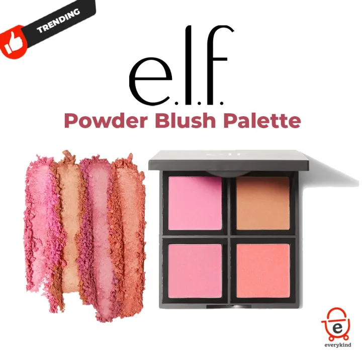 Elf Powder Blush Palette (Light) - Longwear, Pigmented Quad Blush ...