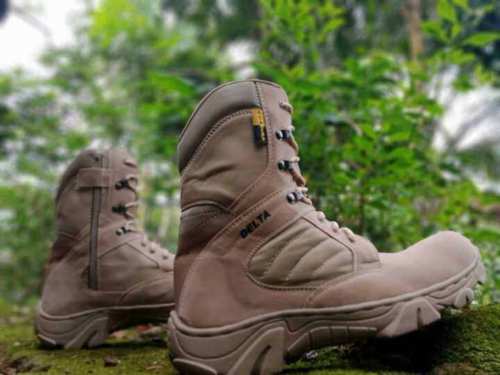 SEPATU PDL TACTICAL DELTA KERJA LAPANGAN SAFETY BOOTS 8INC | Lazada ...
