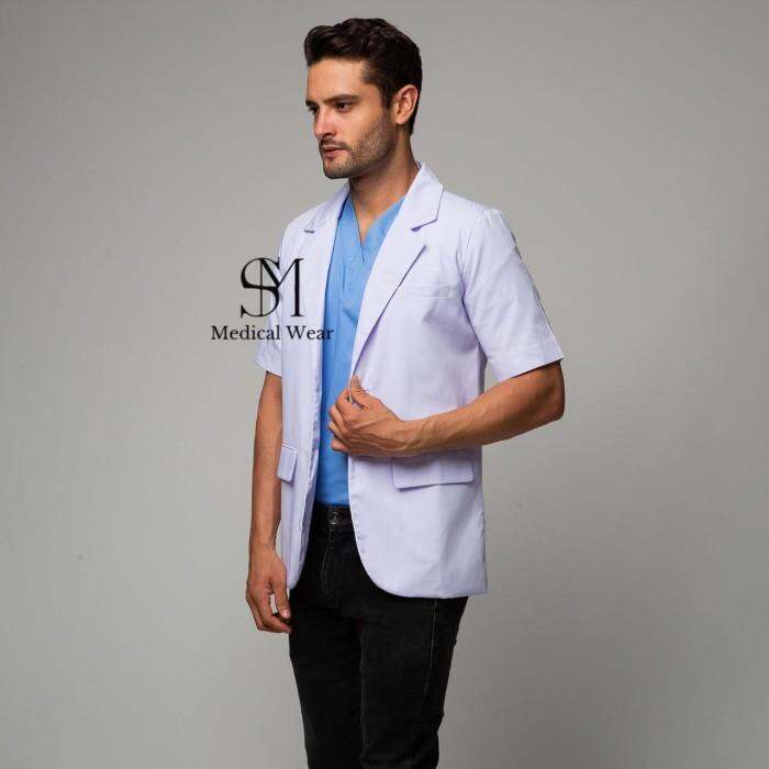 JAS DOKTER PRIA LENGAN PENDEK SNELI DOKTER BLAZER SM MEDICAL WEAR ...